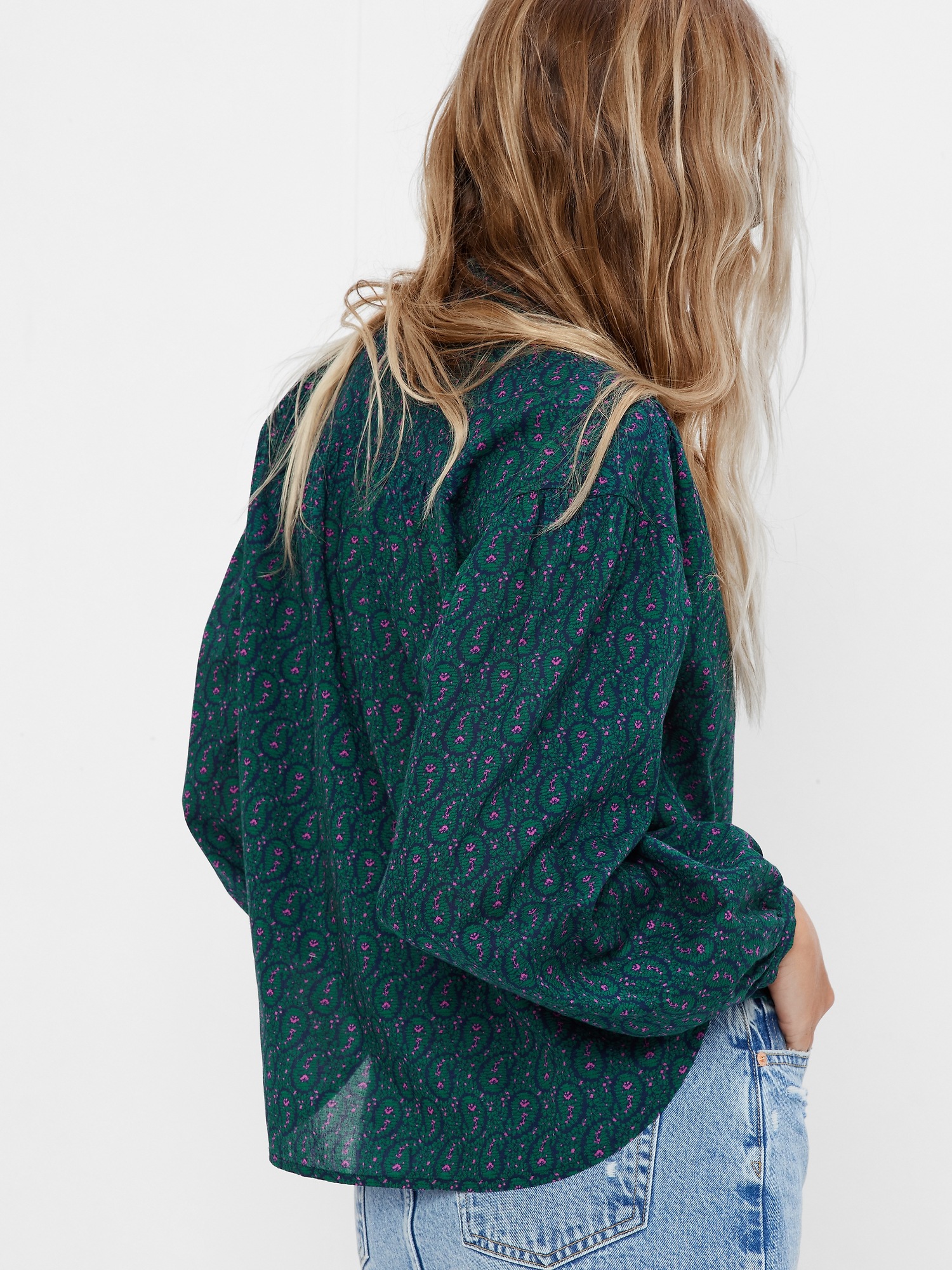 Ruffle Neck Shirt | Gap