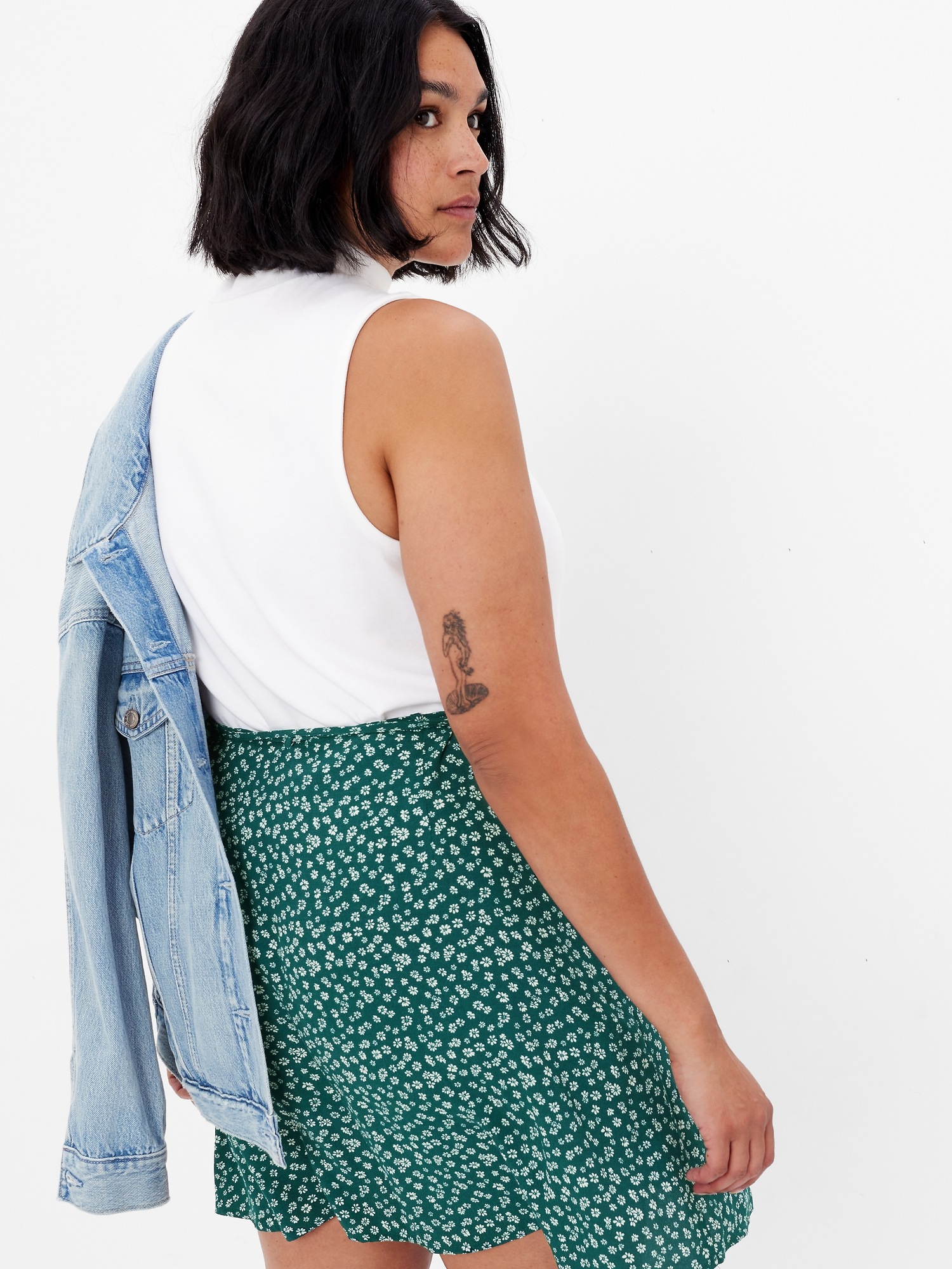 LENZING™ ECOVERO™ Wrap Mini Skirt | Gap
