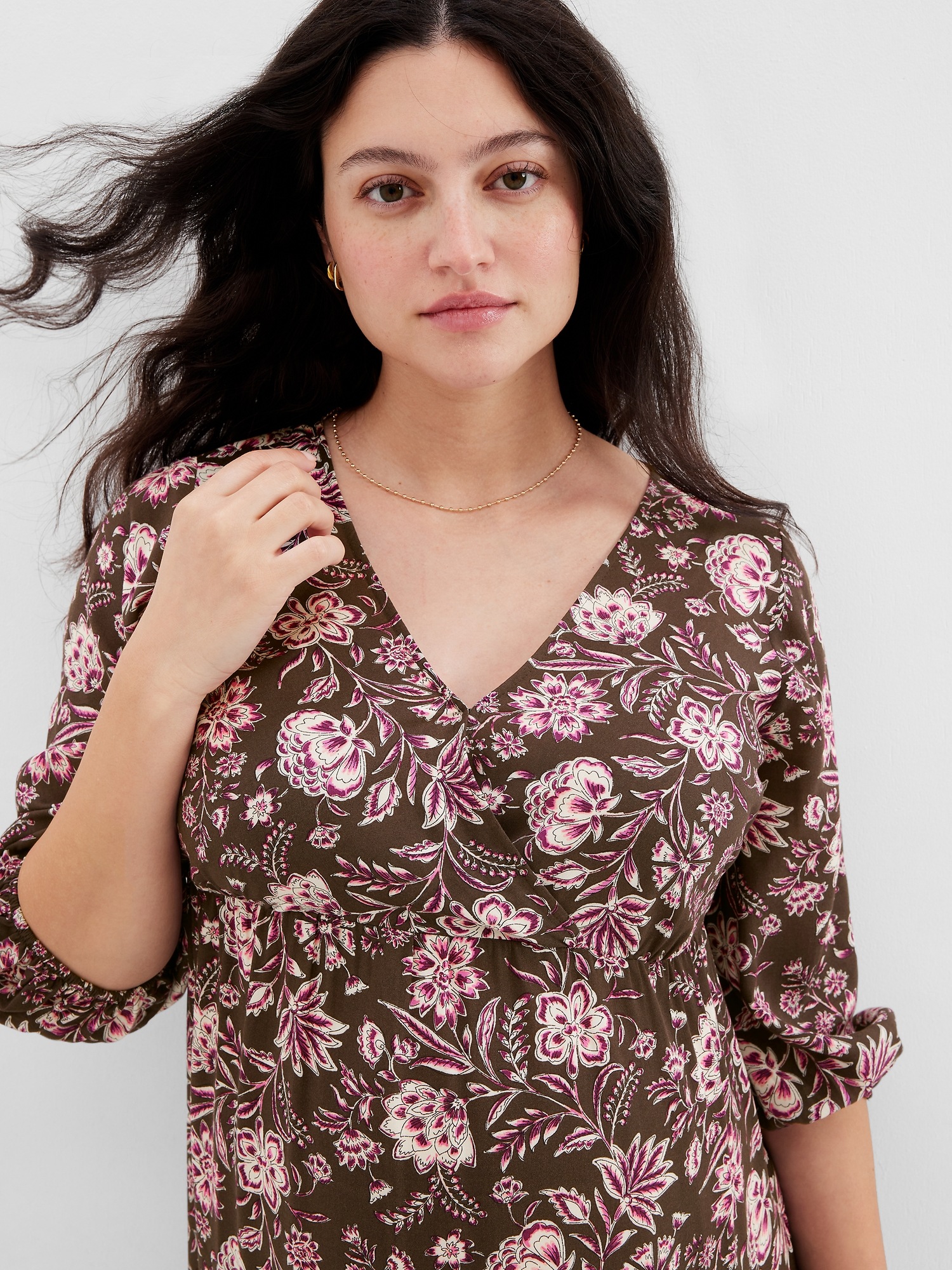 Maternity Wrap Midi Dress | Gap