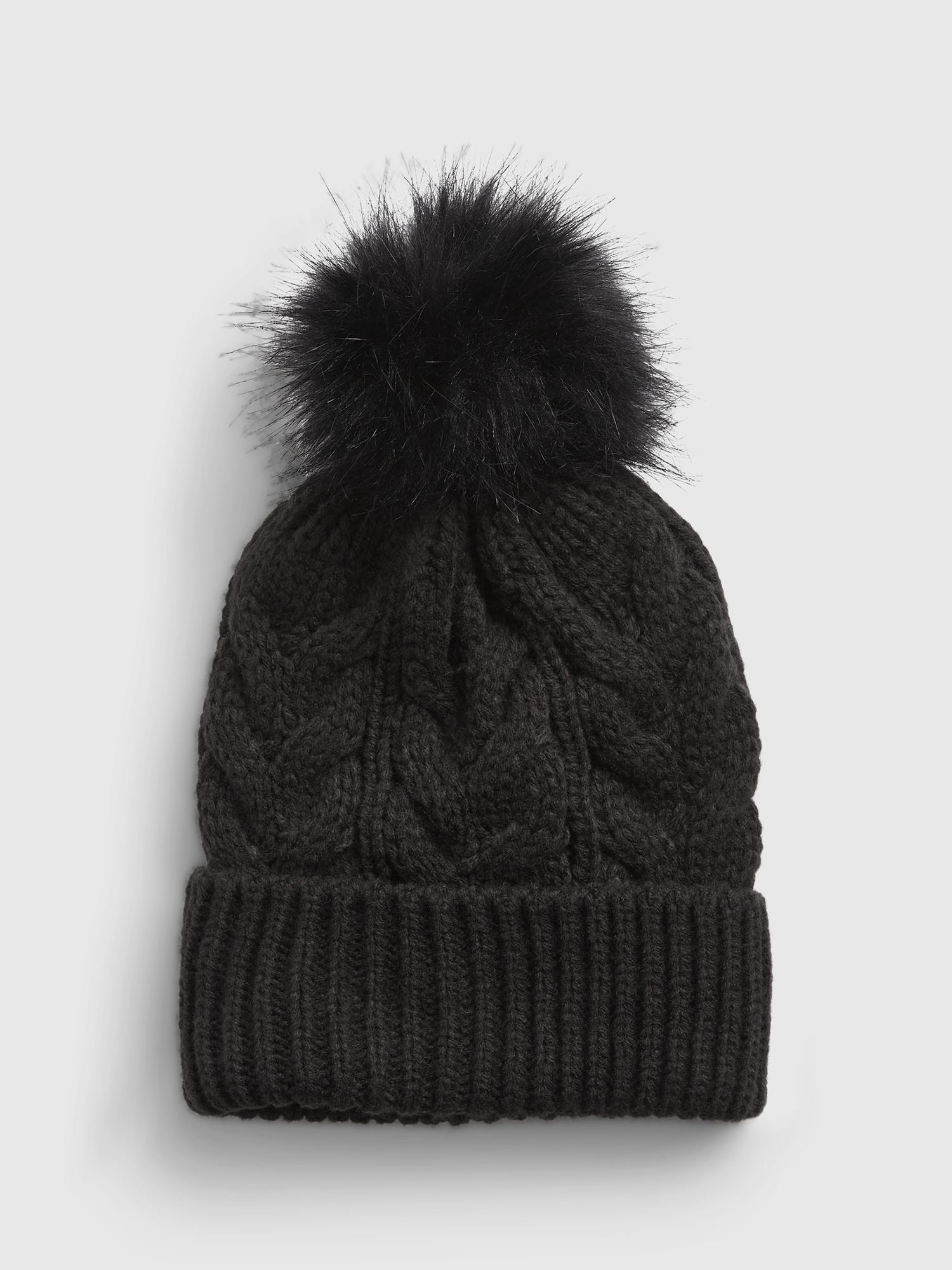 Kids Cable-Knit Pom Beanie | Gap