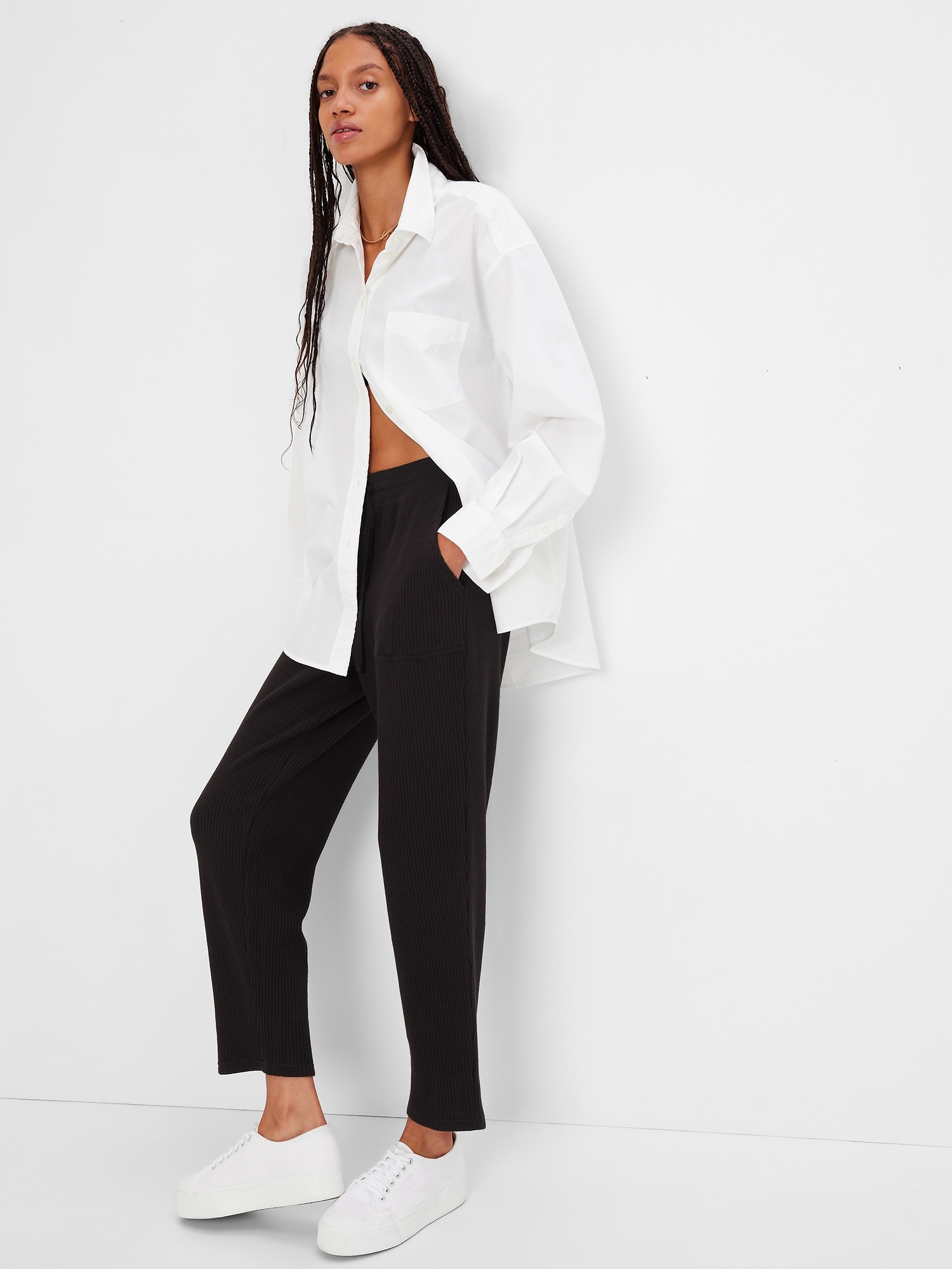 Waffle Easy Taper Pants | Gap