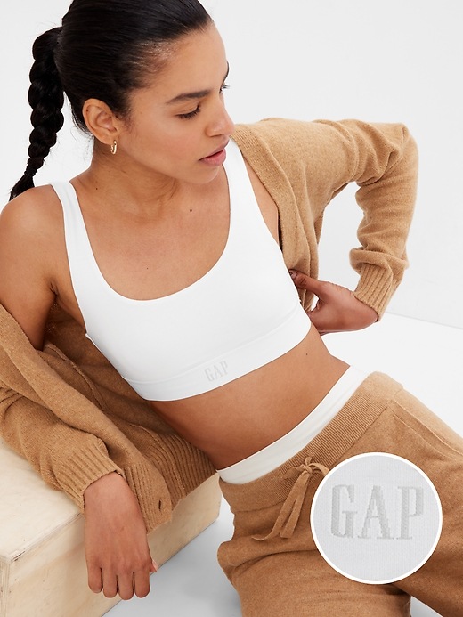 Stretch Cotton Gap Logo Bralette | Gap