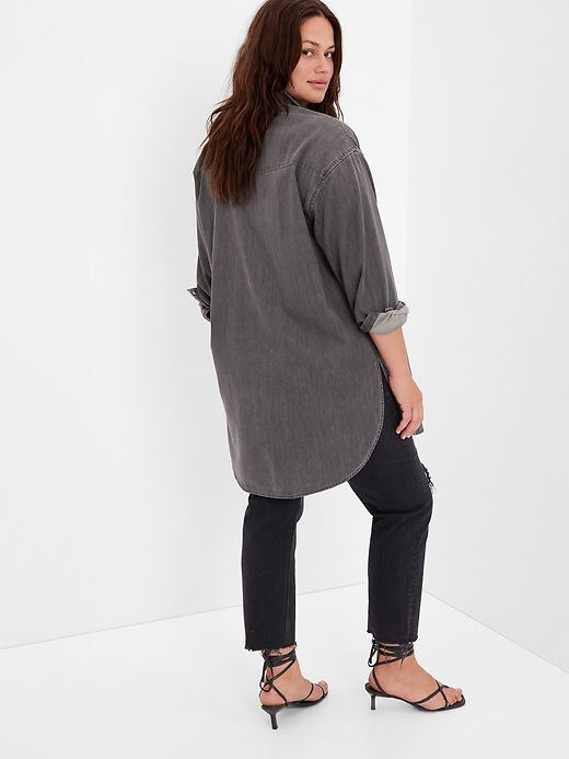 Oversized Western Denim Tunic with Washwell | Gap