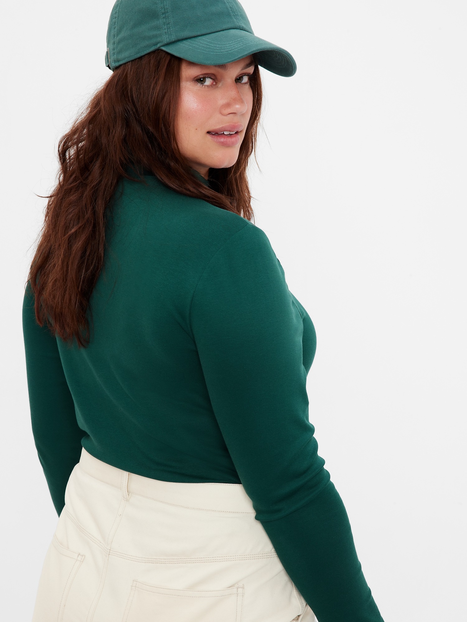 Modern Cropped Mockneck Top | Gap