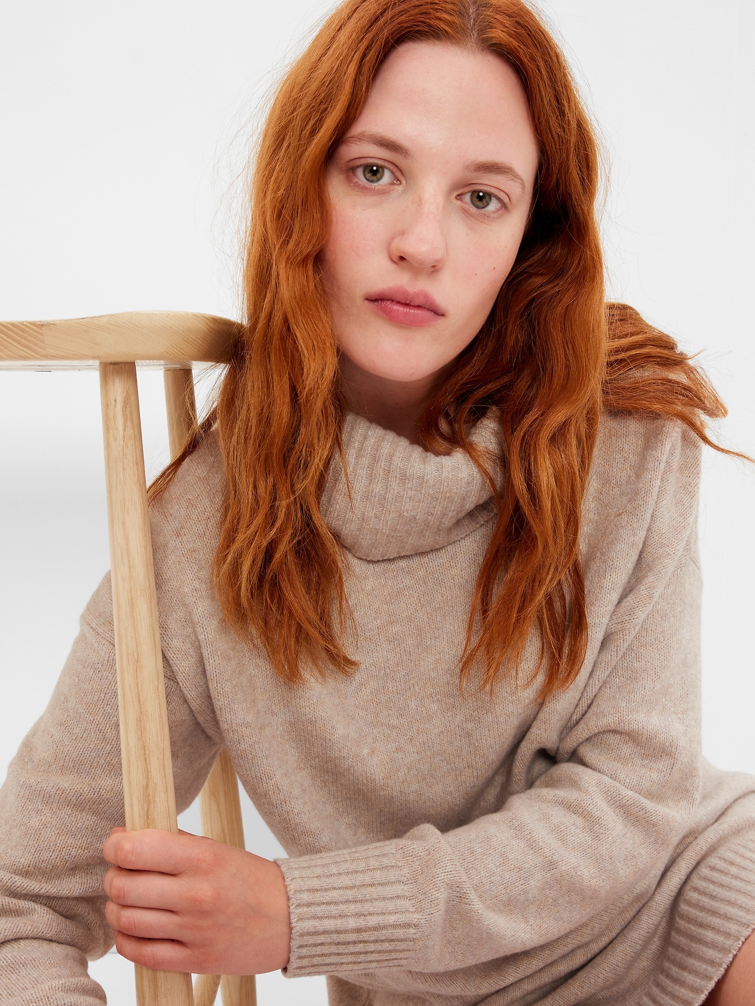 Cashsoft Turtleneck Mini Sweater Dress Gap