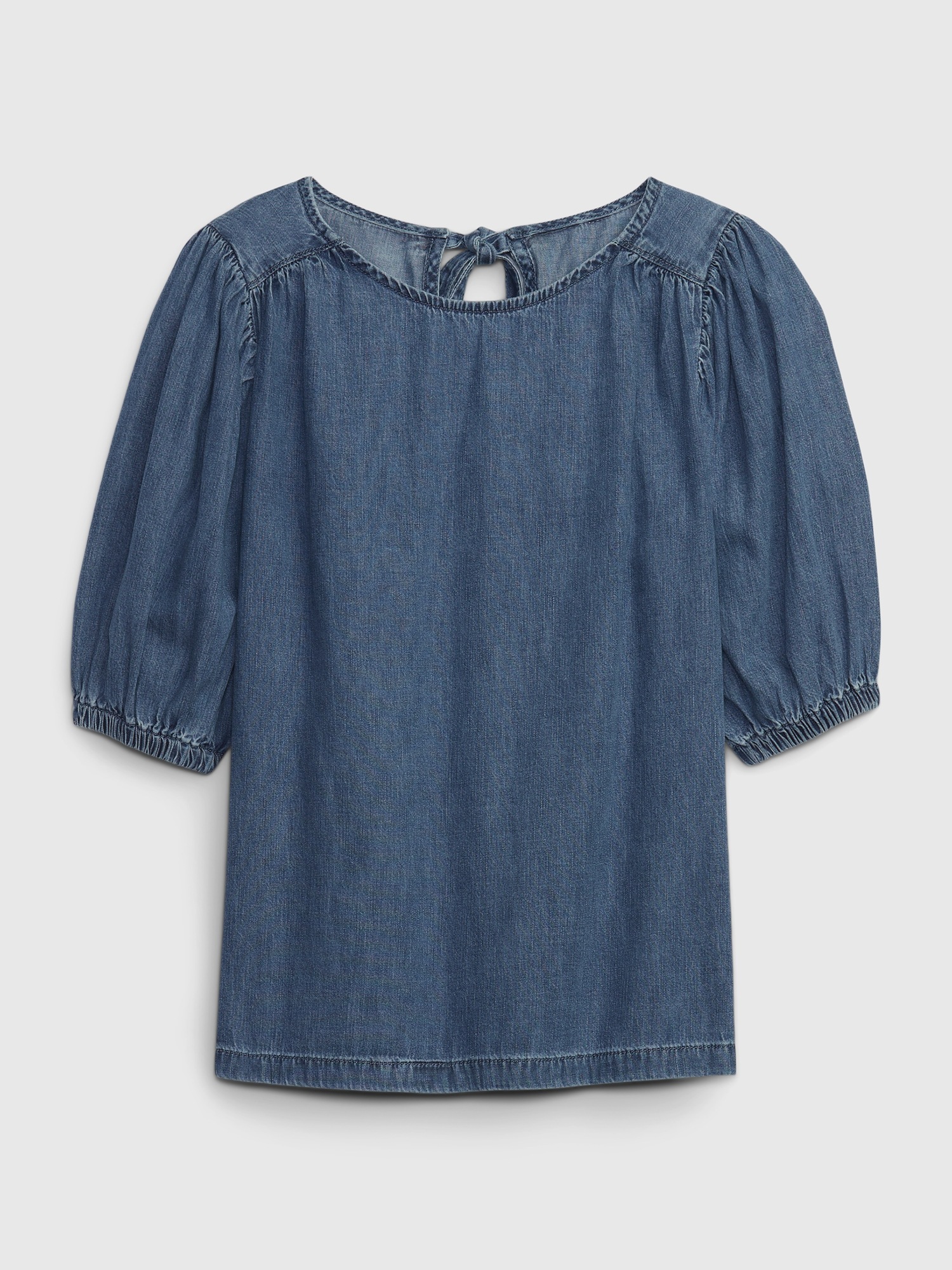 Puff Sleeve Denim Top with Washwell | Gap