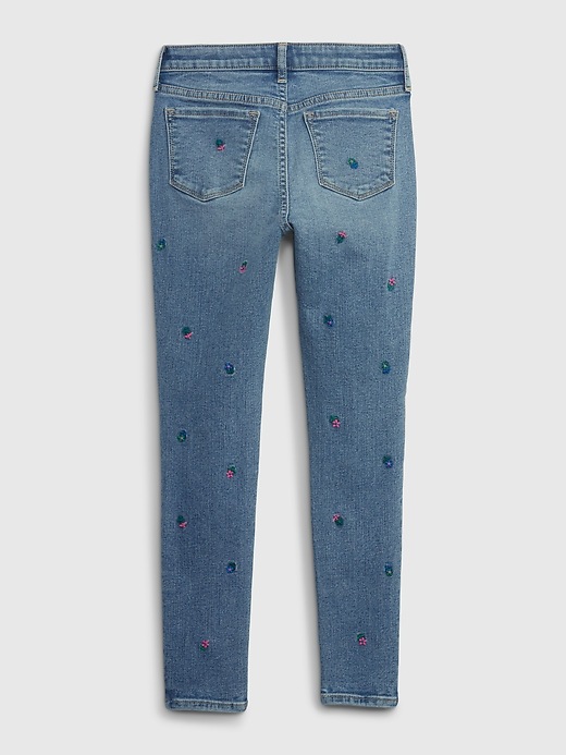 Kids High Rise Embroidered Jeggings with Washwell | Gap