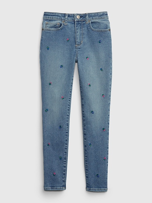 Kids High Rise Embroidered Jeggings with Washwell | Gap