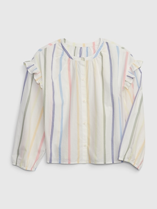 Kids Striped Ruffle Shirt | Gap