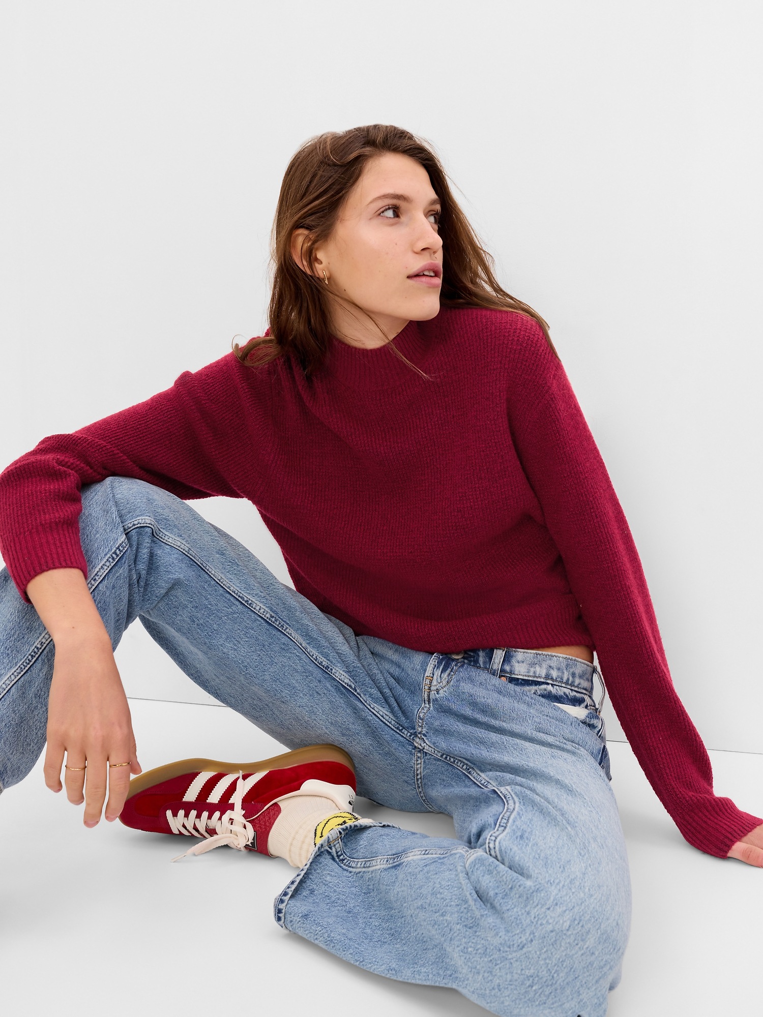 Waffle Mockneck Sweater | Gap
