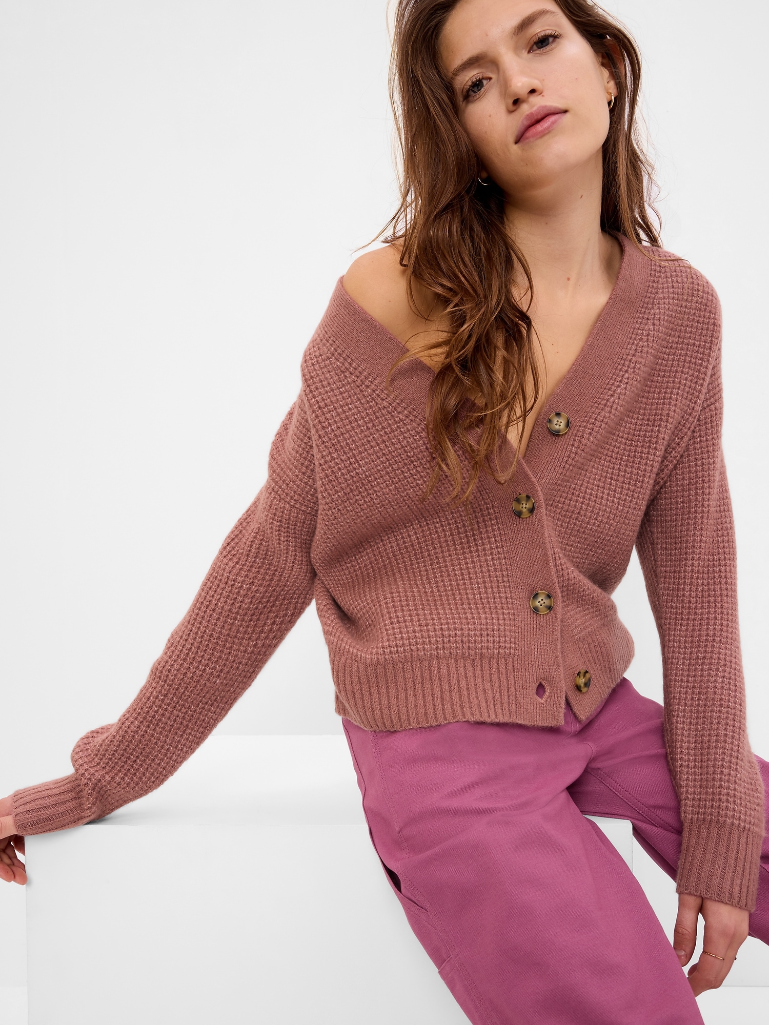 Waffle Cardigan | Gap