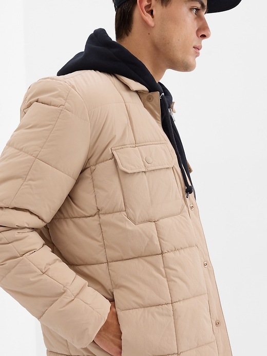 Recycled Puffer Shirt Jacket | Gap
