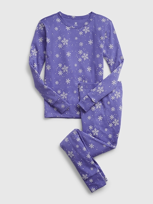 Kids 100% Organic Cotton Snowflake PJ Set | Gap