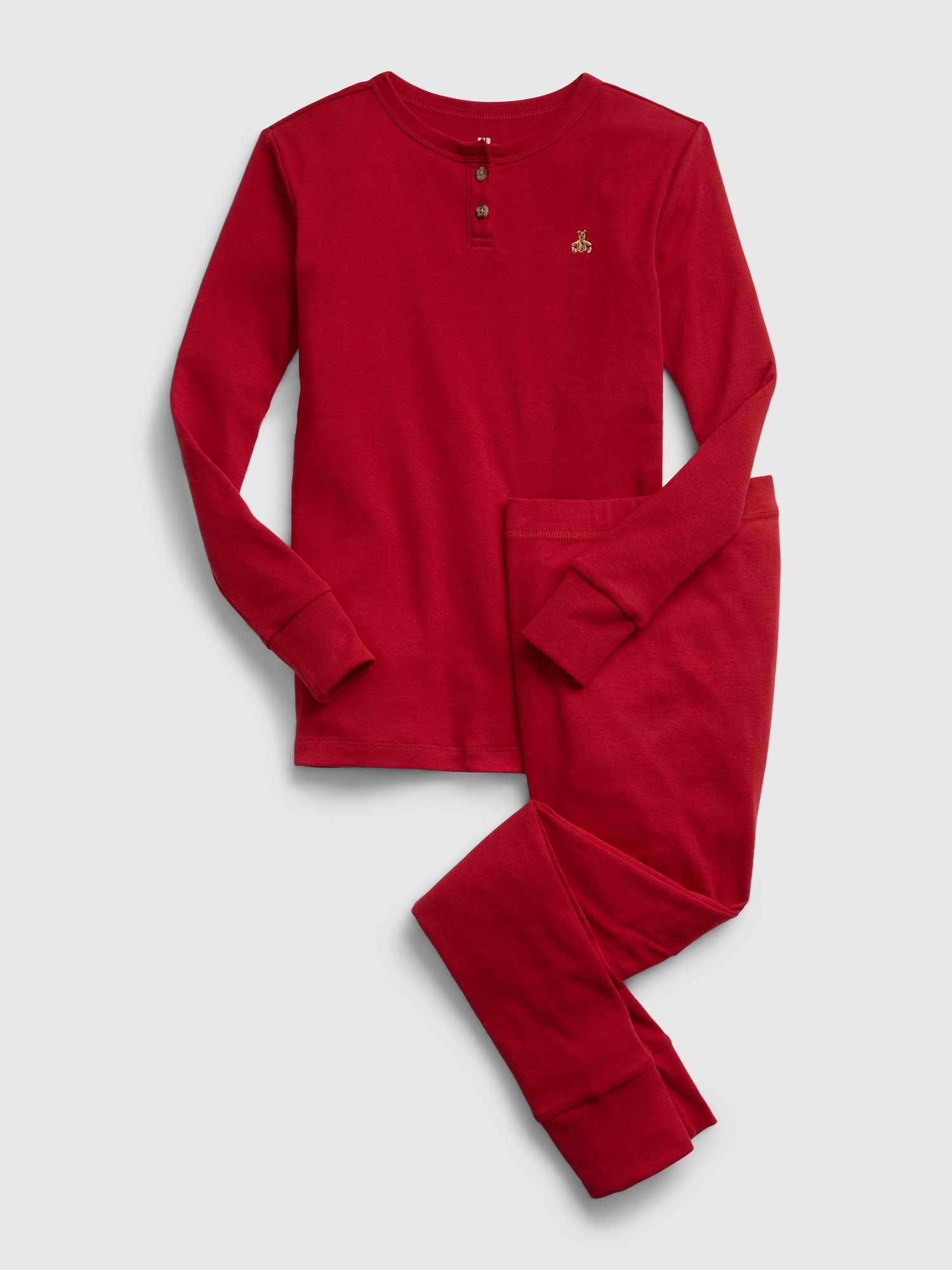 Kids 100% Organic Cotton Henley PJ Set | Gap