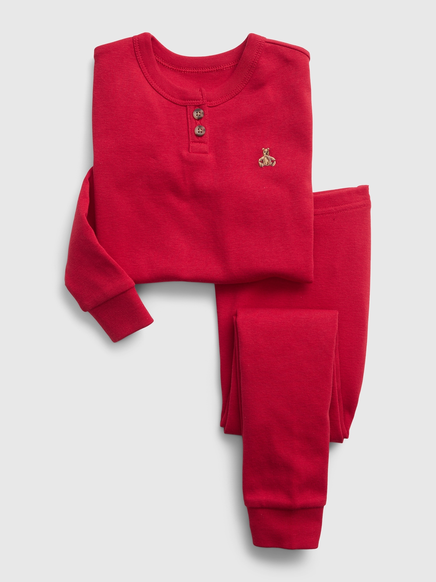 Baby & Toddler Organic Cotton Henley PJ Set | Gap