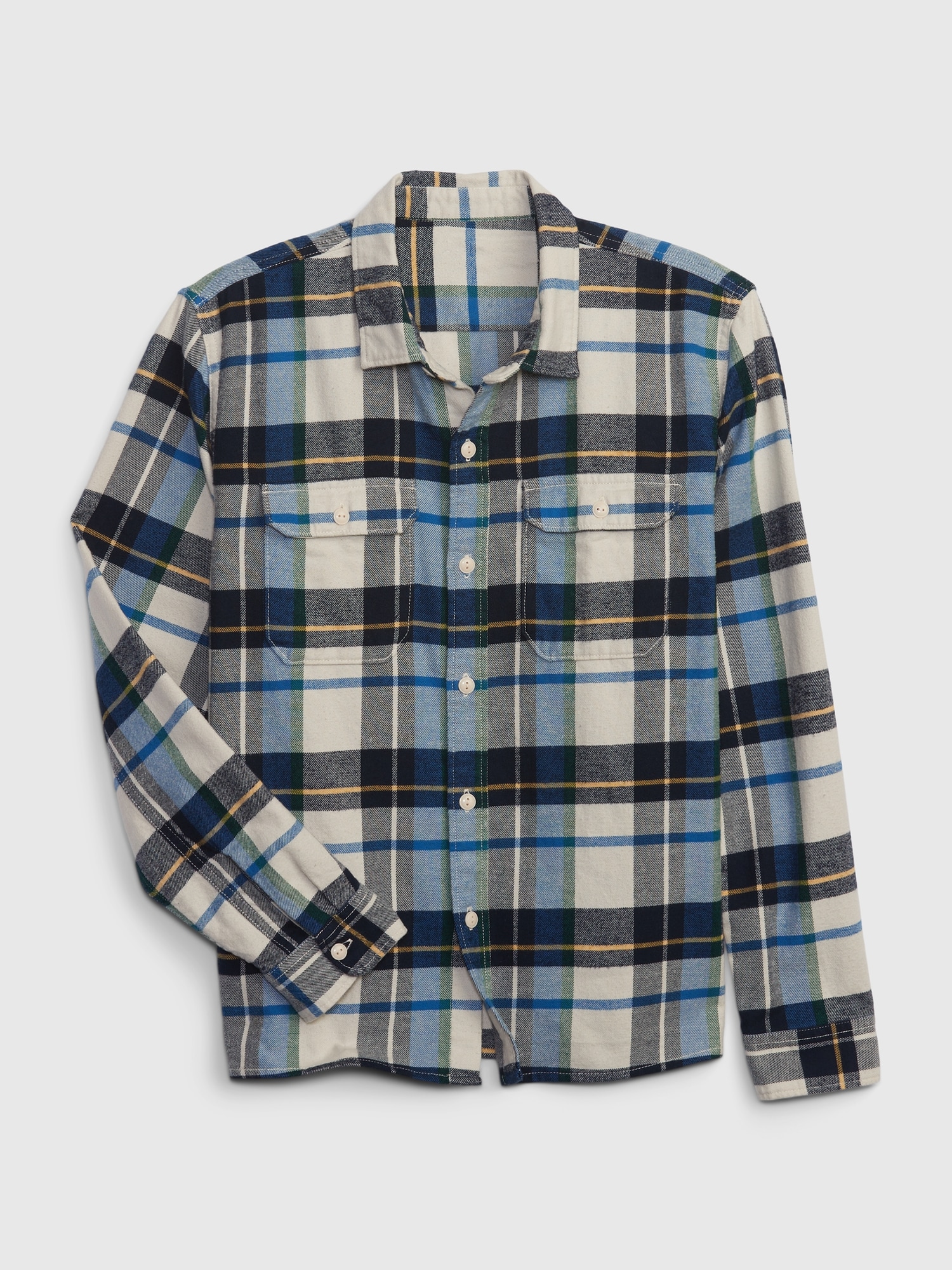 Teen Organic Cotton Flannel Shirt | Gap
