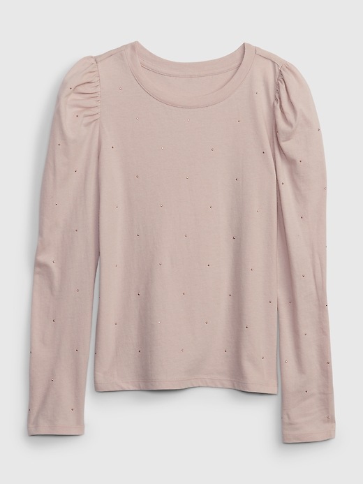 Kids Puff Sleeve Rhinestone Top | Gap