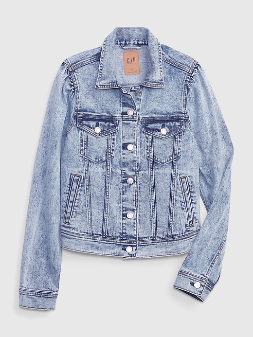 Puff Sleeve Denim Jacket | Gap