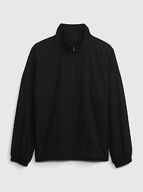 GapFit Fleece-Lined Half-Zip Track Jacket | Gap
