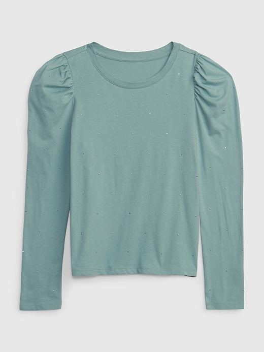 Kids Puff Sleeve Rhinestone Top | Gap
