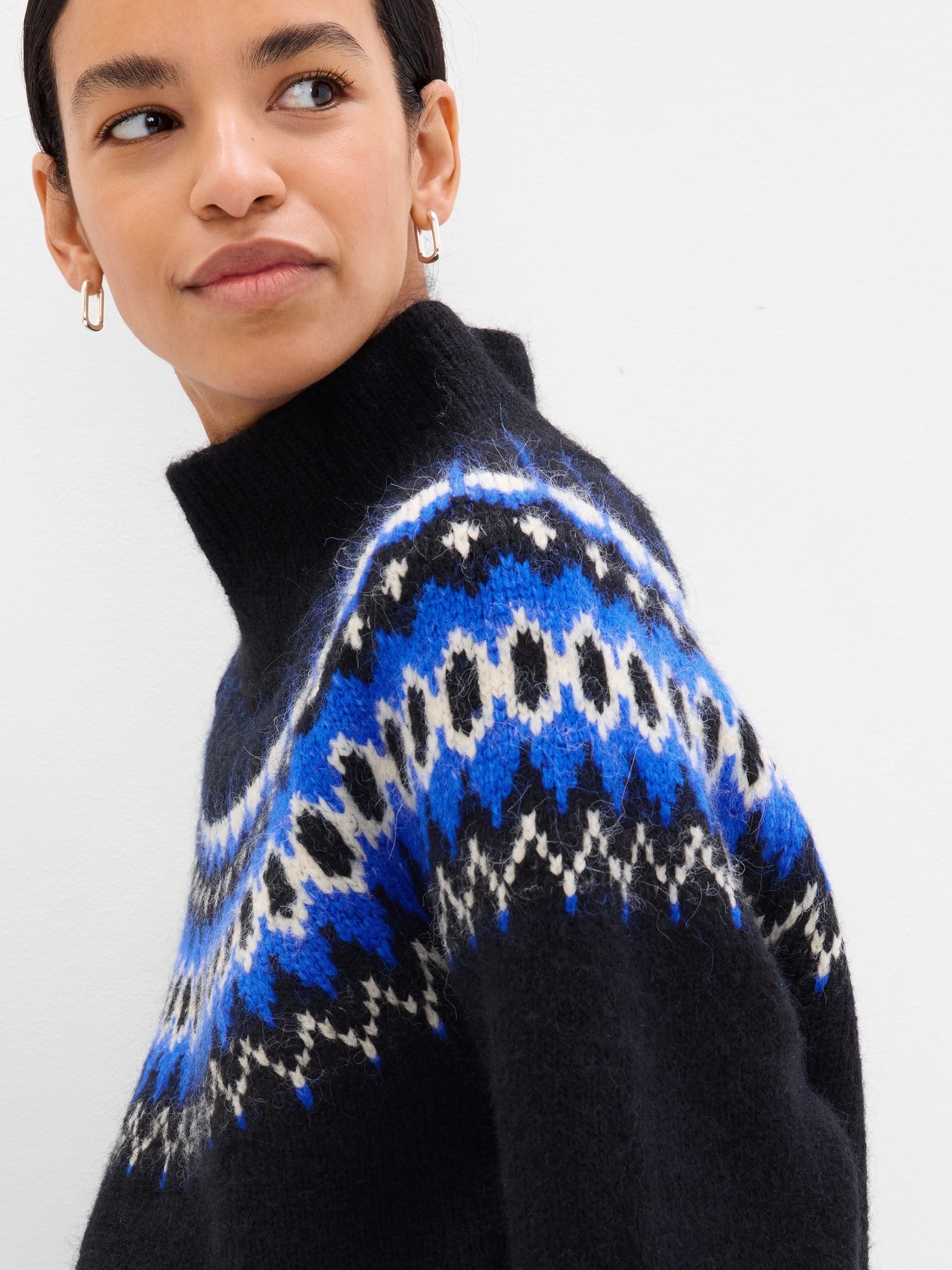 Fair Isle Funnelneck Sweater | Gap