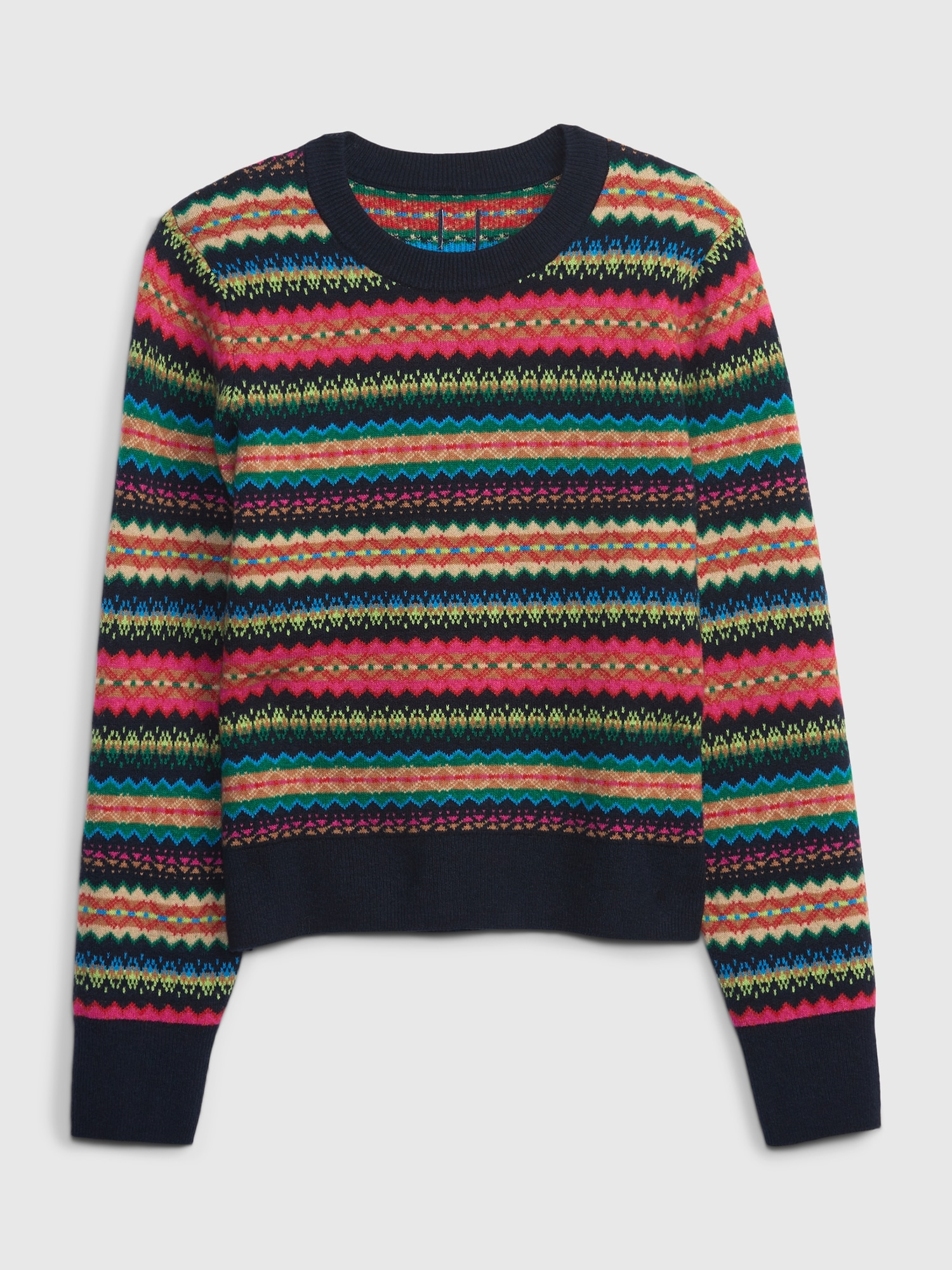 CashSoft Fair Isle Crewneck Sweater | Gap