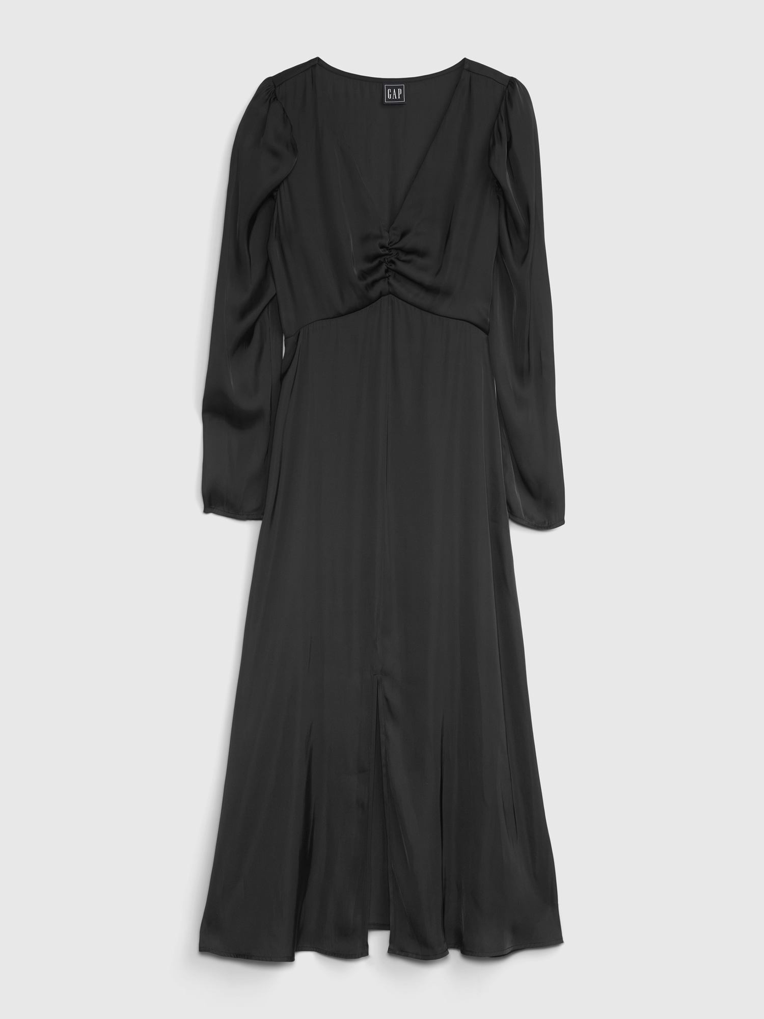 Puff Sleeve Satin Midi Dress | Gap