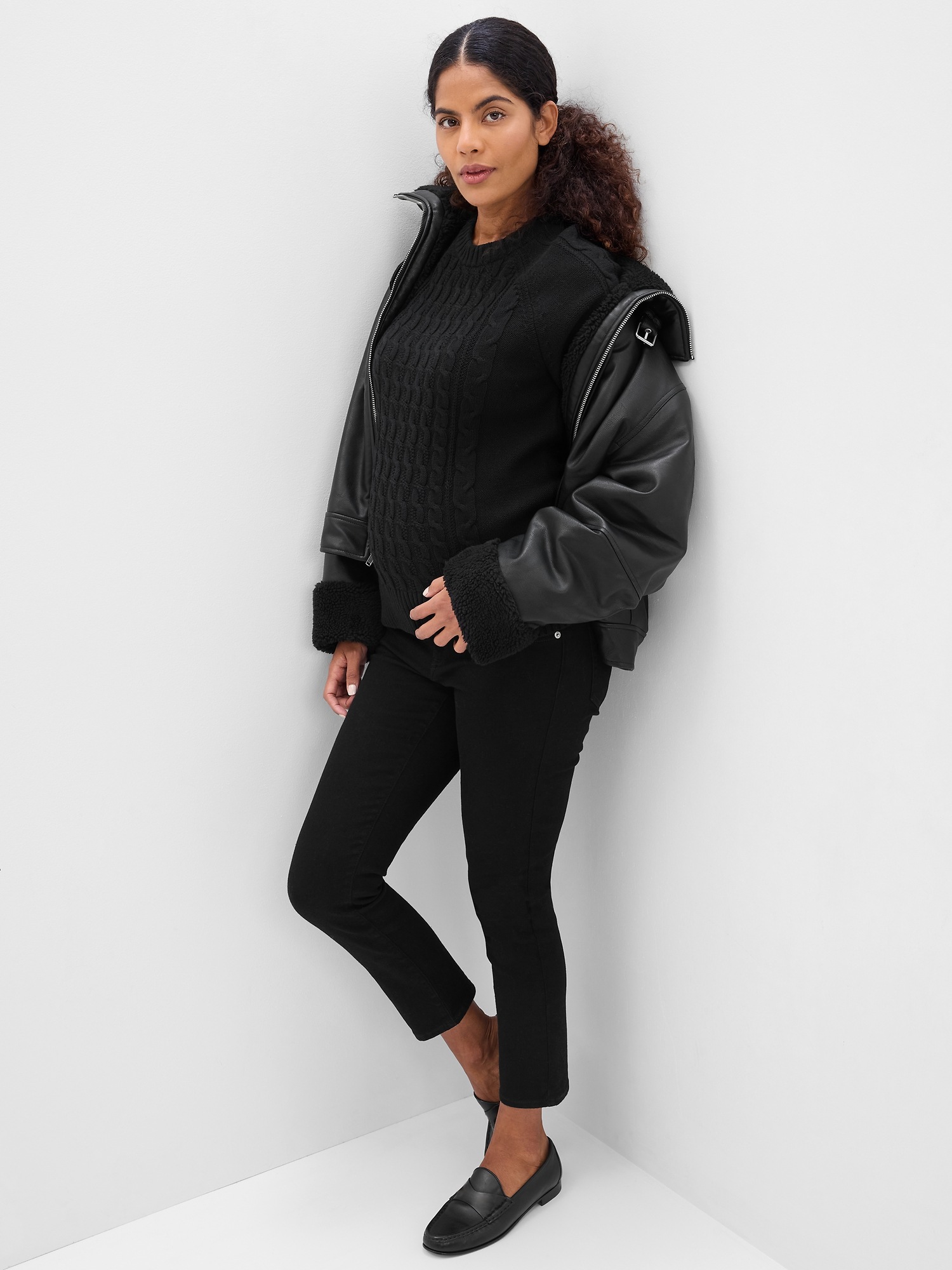 Maternity Cable-Knit Sweater | Gap