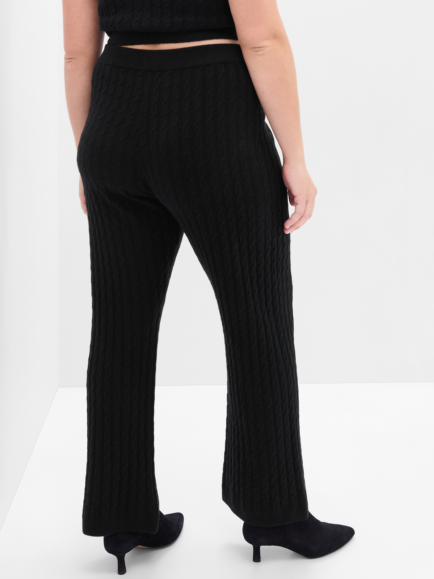 CashSoft Cable-Knit Sweater Pants | Gap
