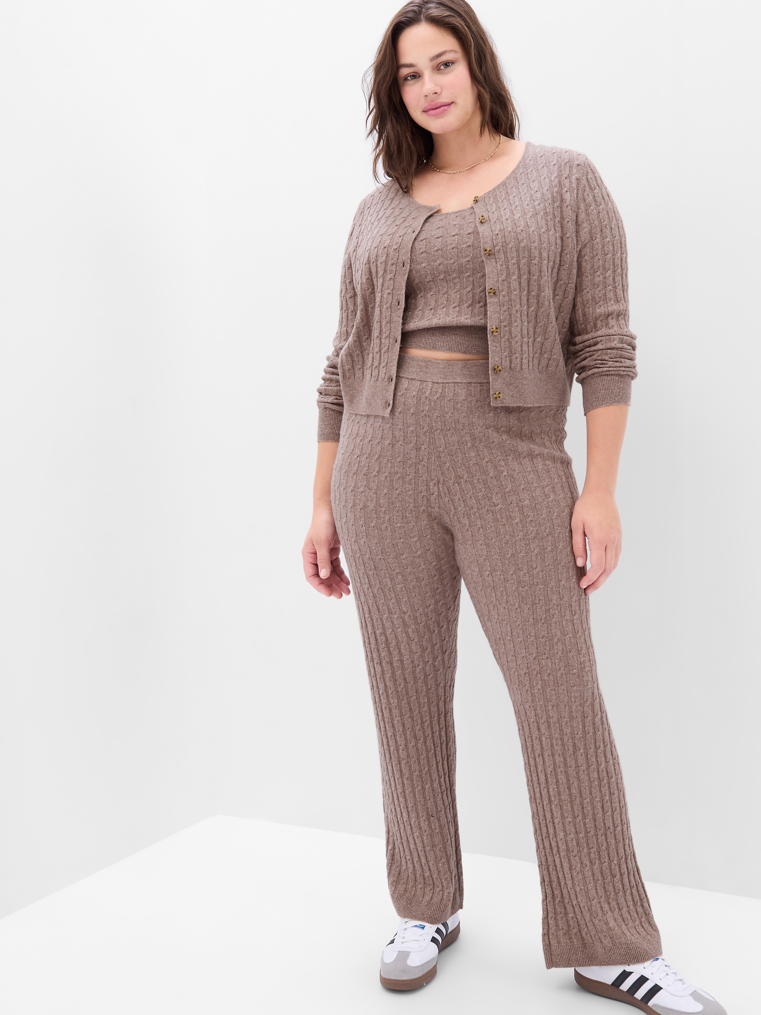 CashSoft Cable-Knit Sweater Pants | Gap