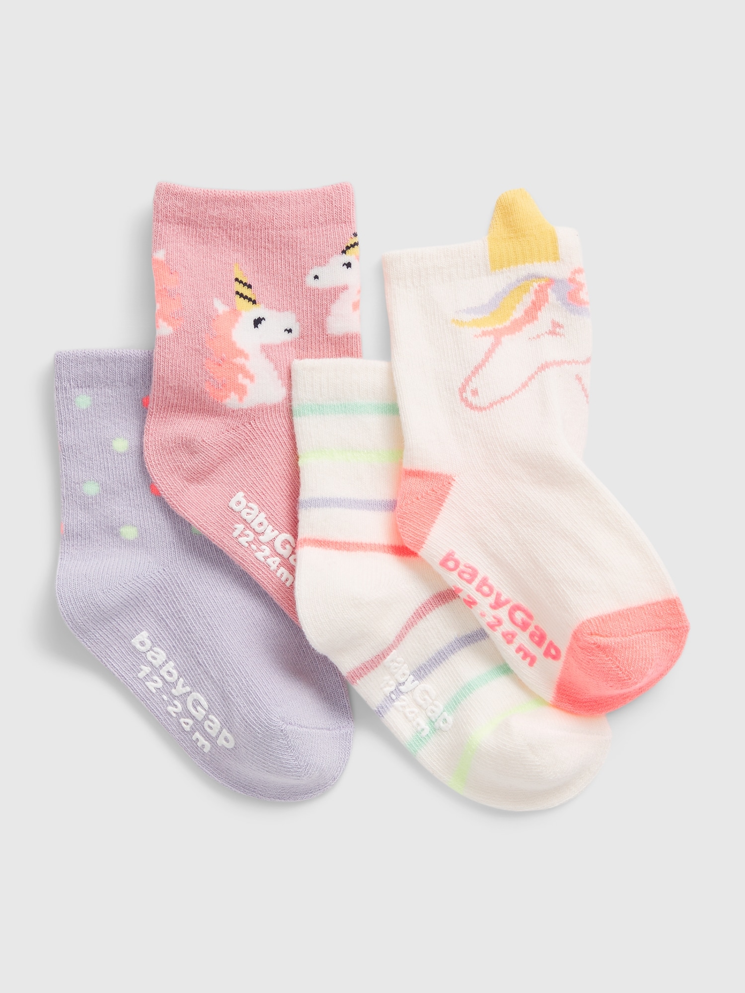 Toddler Unicorn Crew Socks (4-Pack) | Gap
