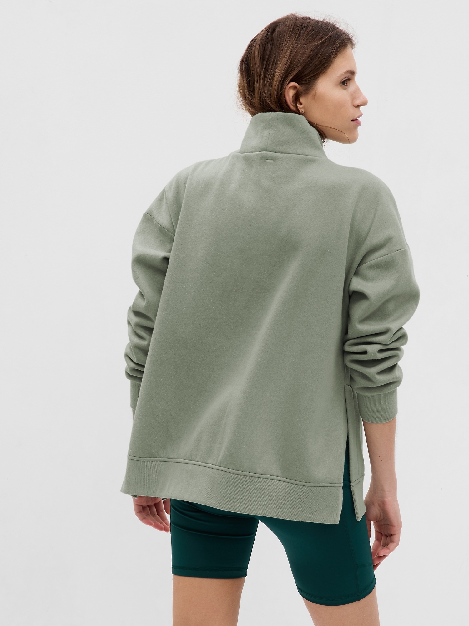 Vintage Soft Mockneck Split-Hem Sweatshirt | Gap