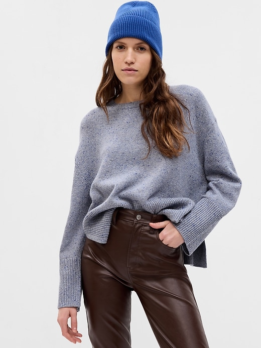 24/7 Split-Hem Crewneck Sweater | Gap