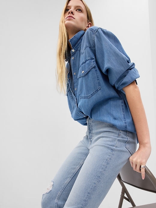 High Rise Cheeky Straight Jeans | Gap