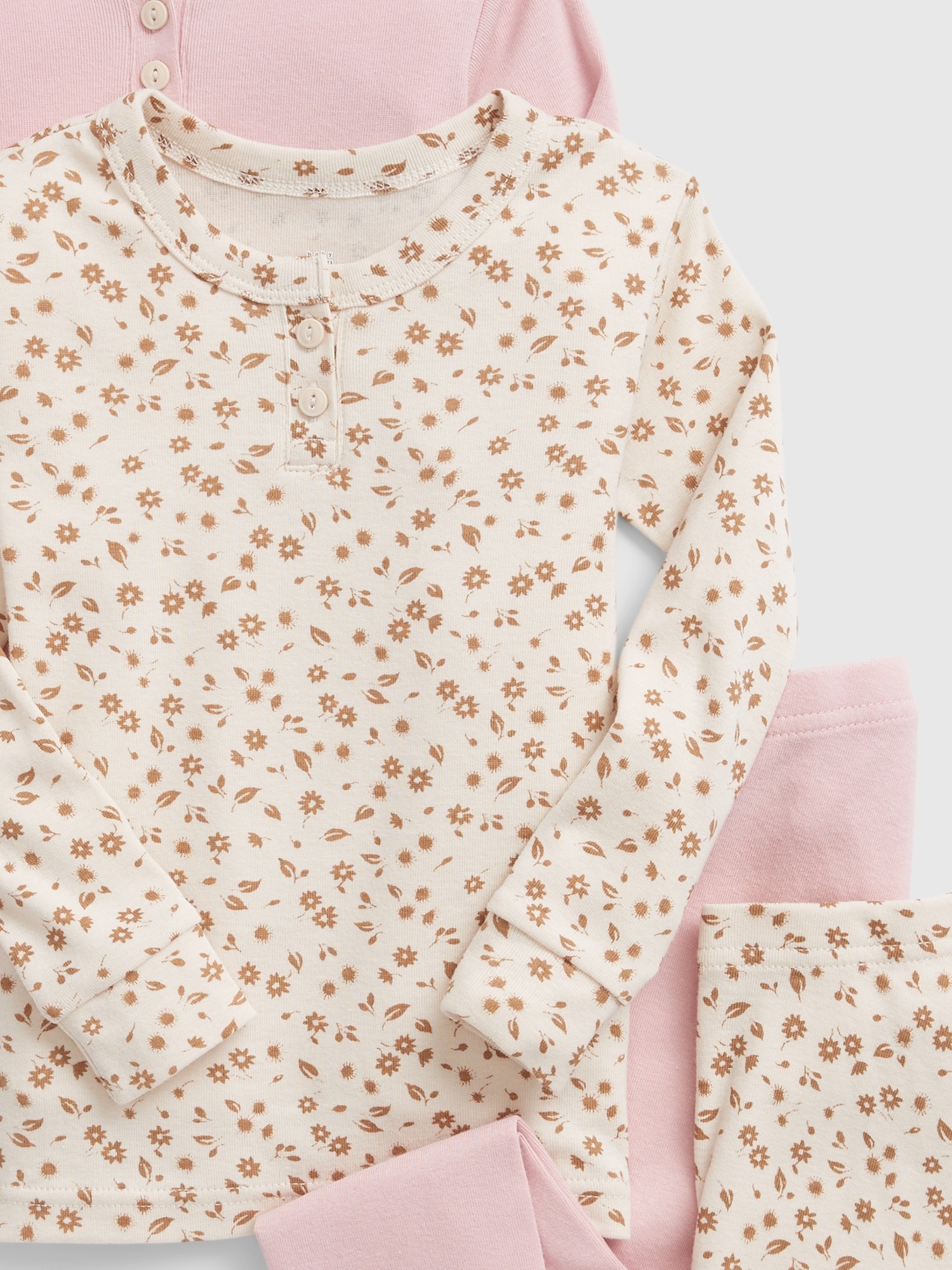 babyGap 100% Organic Cotton Floral Henley PJ Set (2-Pack) | Gap