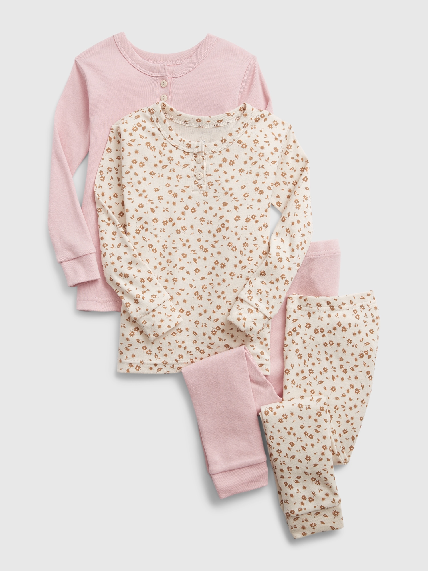 babyGap 100% Organic Cotton Floral Henley PJ Set (2-Pack) | Gap