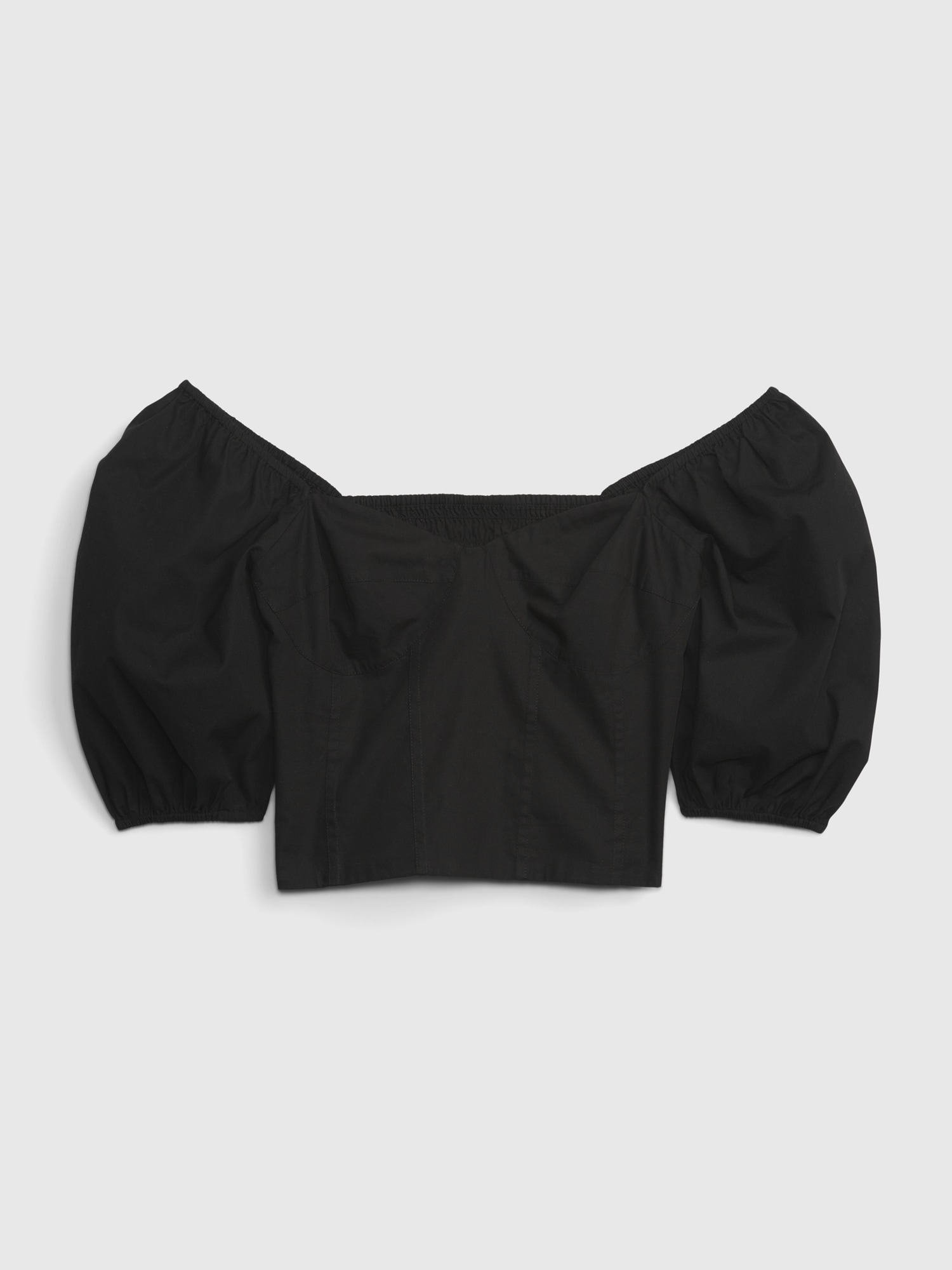 Puff Sleeve Sweetheart Crop Top | Gap