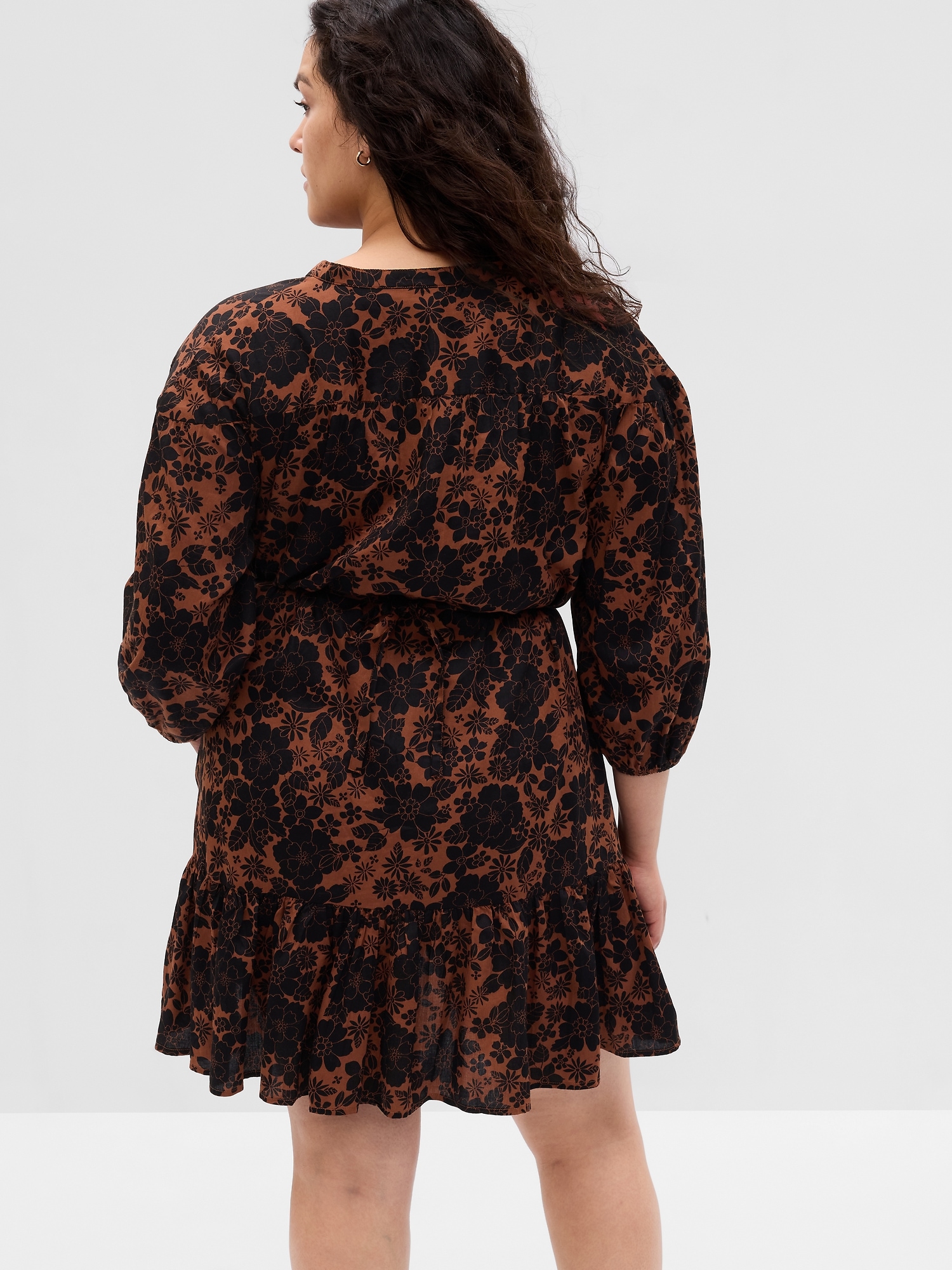 Floral Ruffle Hem Mini Dress | Gap