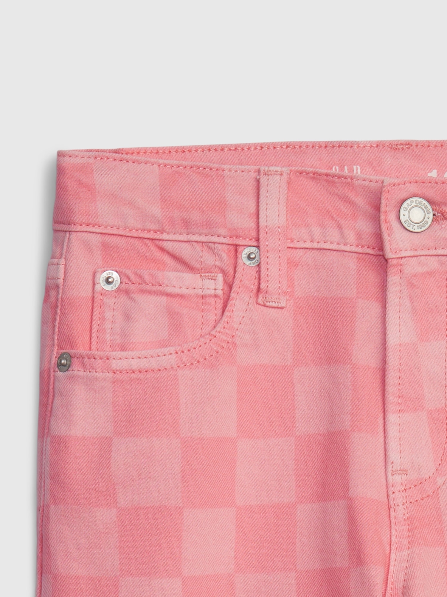 Kids High Rise Checkerboard '90s Loose Jeans with Washwell | Gap