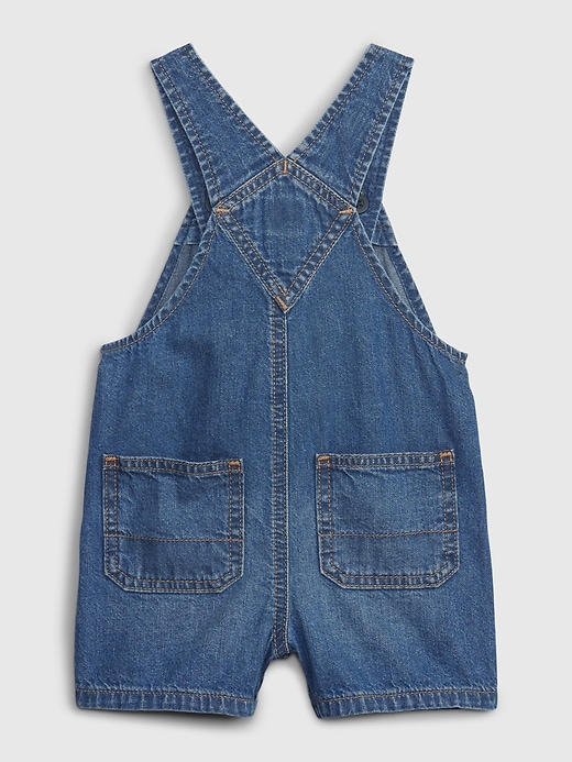 Baby Organic Cotton Denim Shortall | Gap