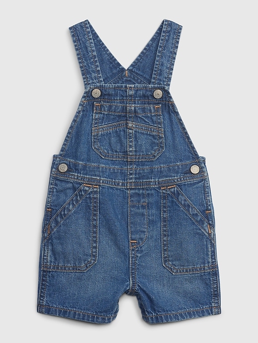 Baby Organic Cotton Denim Shortall | Gap