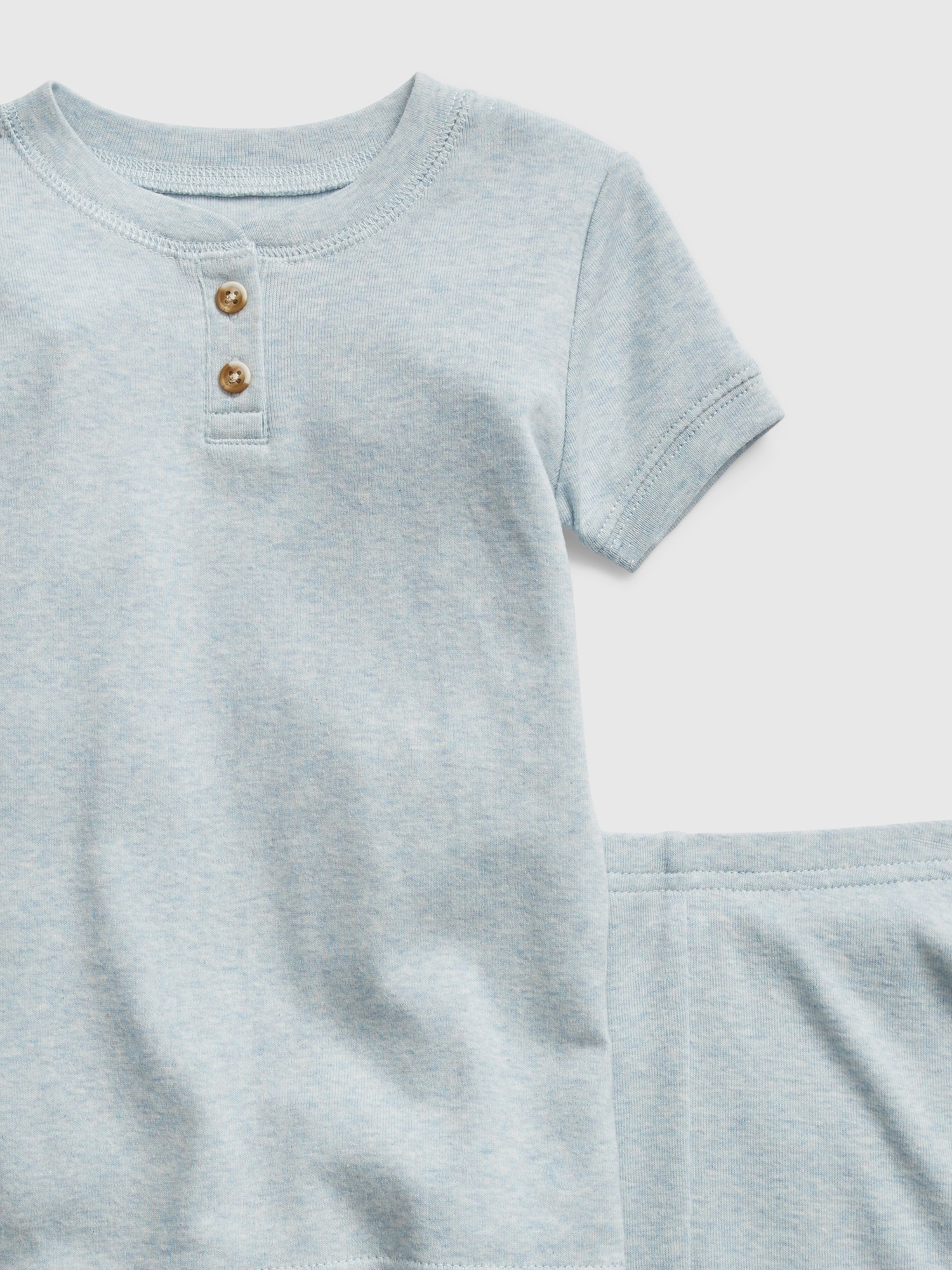 babyGap 100% Organic Cotton Henley PJ Shorts Set | Gap
