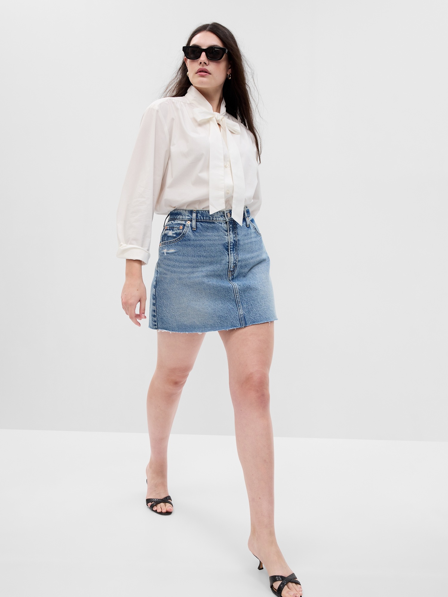 Tie-Neck Shirt | Gap