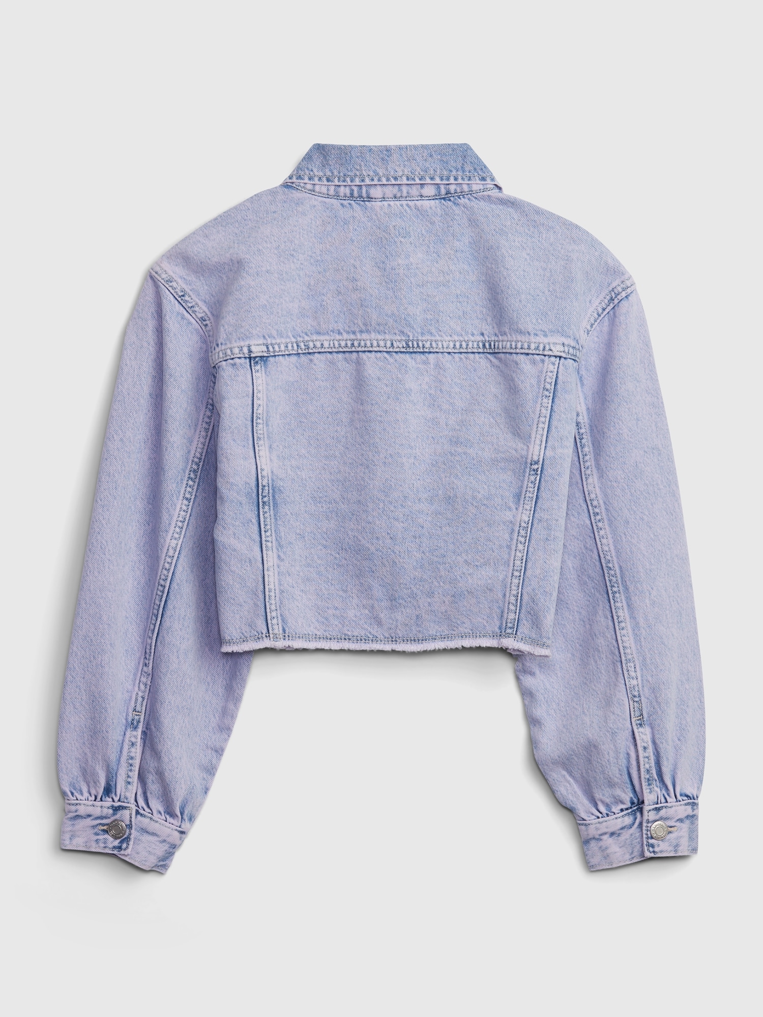 Kids Puff Sleeve Cropped Denim Jacket | Gap