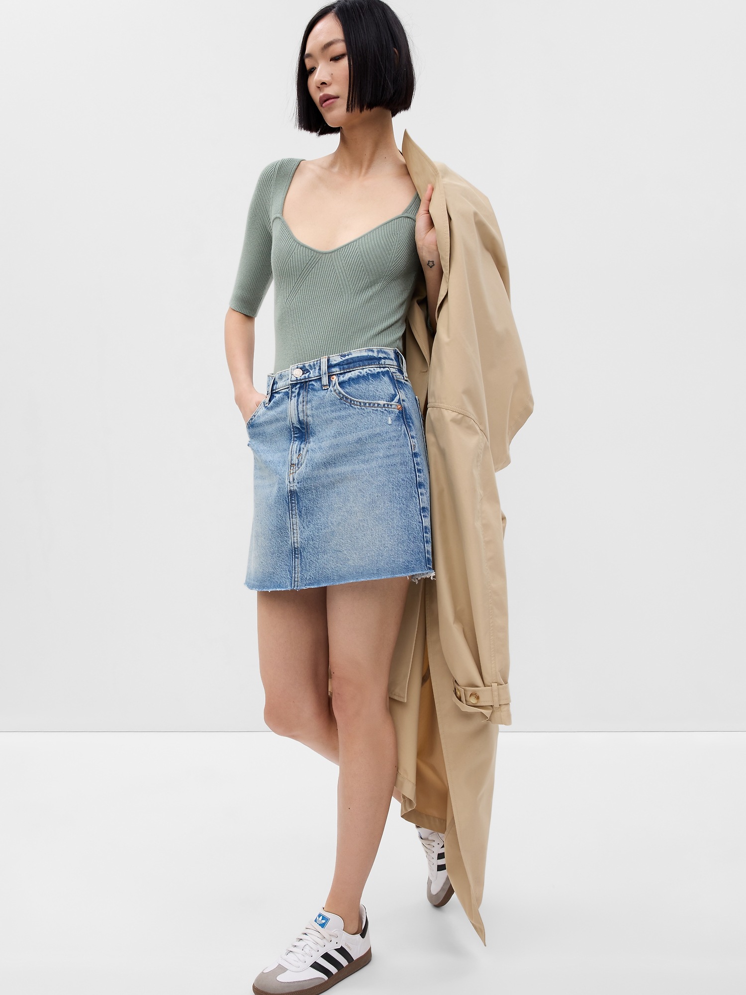 Rib Corset Bodysuit | Gap