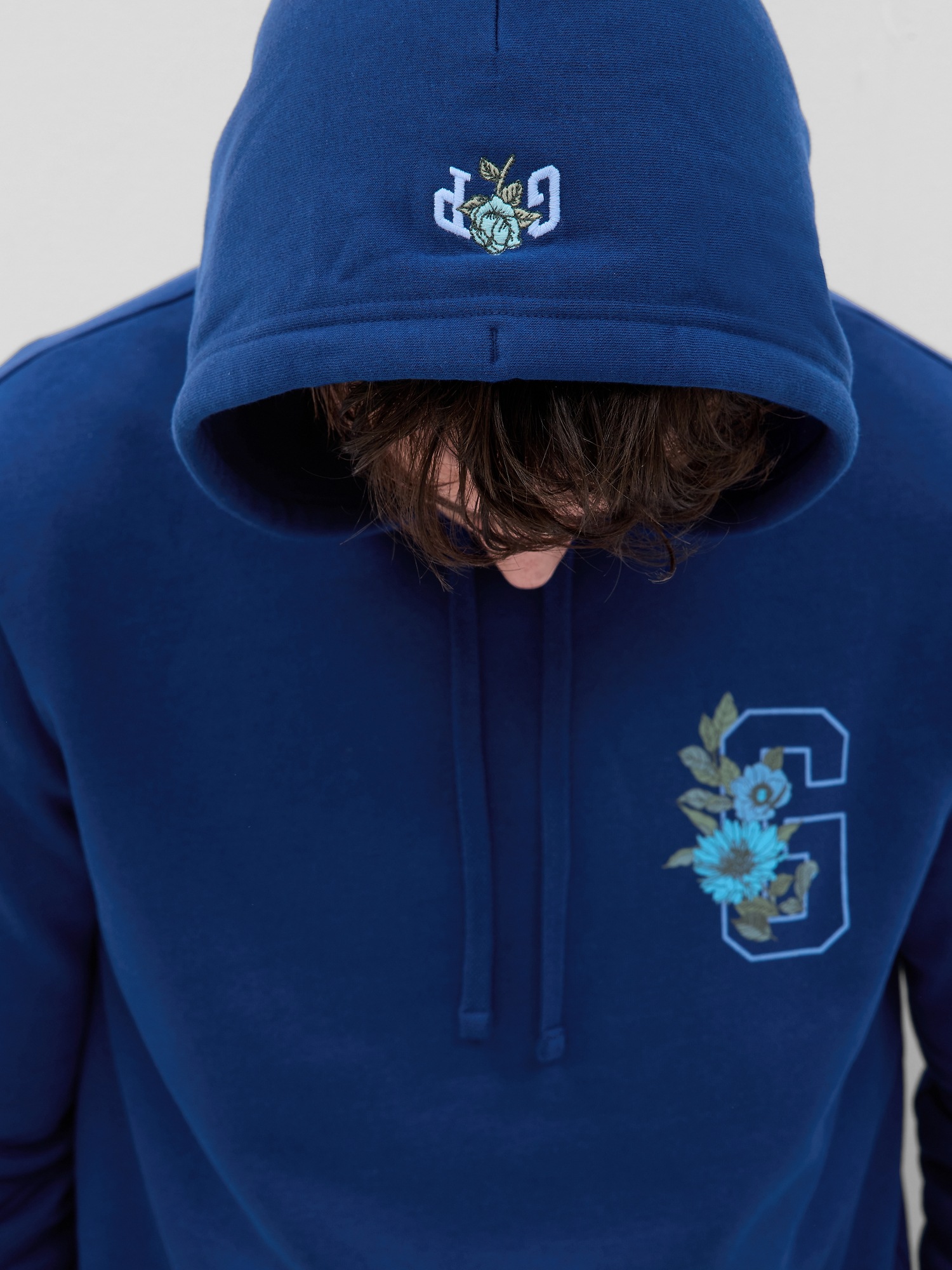 Vintage Soft Floral Gap Logo Hoodie Gap