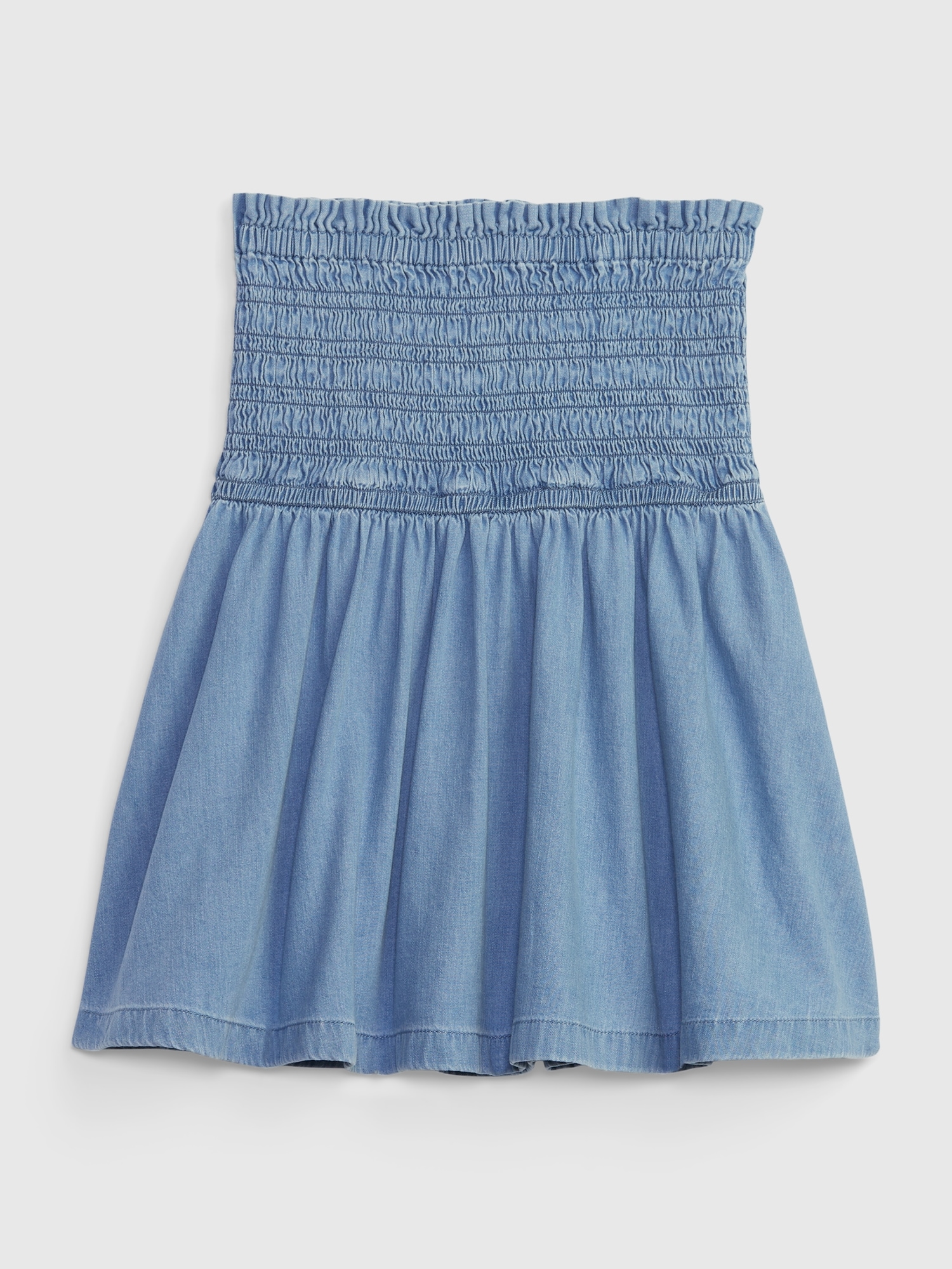 LENZING™ TENCEL™ Lyocell Smocked Denim Mini Skirt with Washwell | Gap