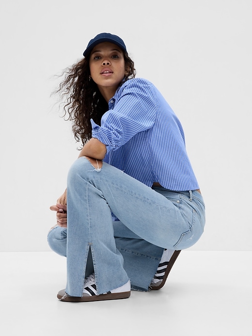 High Rise Split-Hem '70s Flare Jeans | Gap