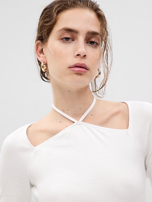 Modern Cut-Out Halter T-Shirt | Gap