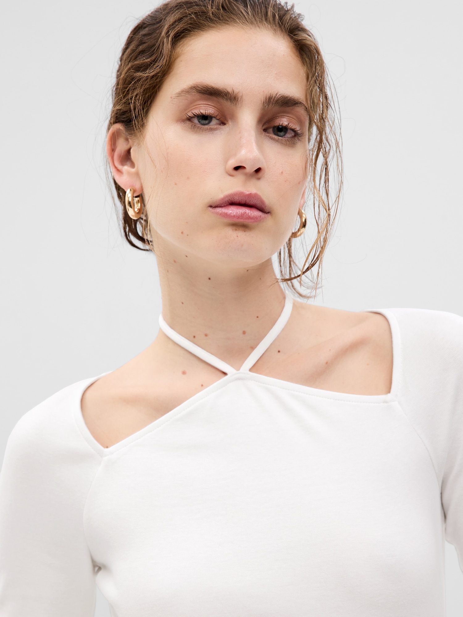 Modern Cut-Out Halter T-Shirt | Gap